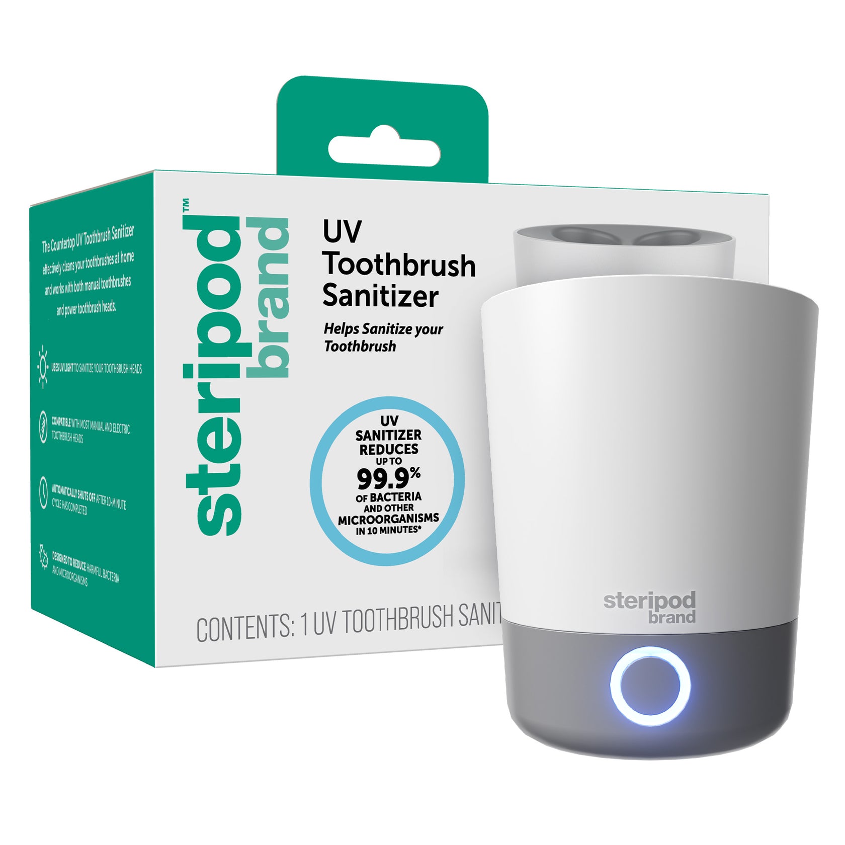 UV Light Home Countertop Toothbrush Sanitizer – Steripod